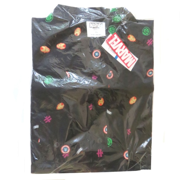 JEM | Shirts | Jem Mens Avengers Logo Button Down Shirt Xl | Poshmark